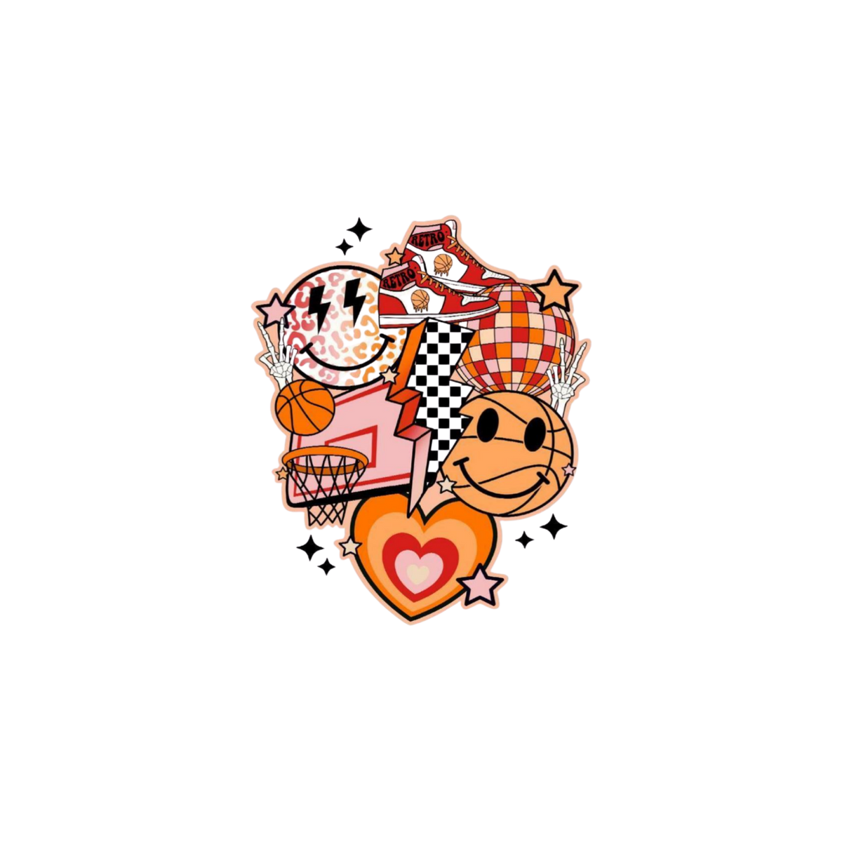 Basketball Smiley - Decal– Crafty Corner by Holly
